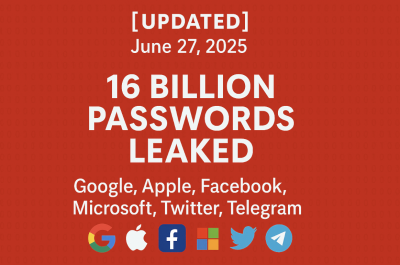 Largest Credential Leak in 16 Billion Passwords Exposed from Google, Apple, Facebook, Microsoft ...